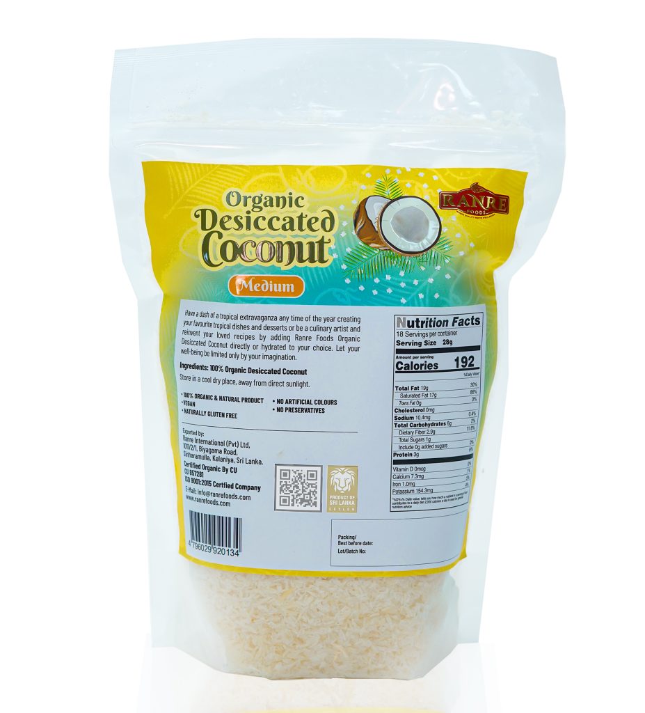 Organic Desiccated Coconut - Ranre Foods